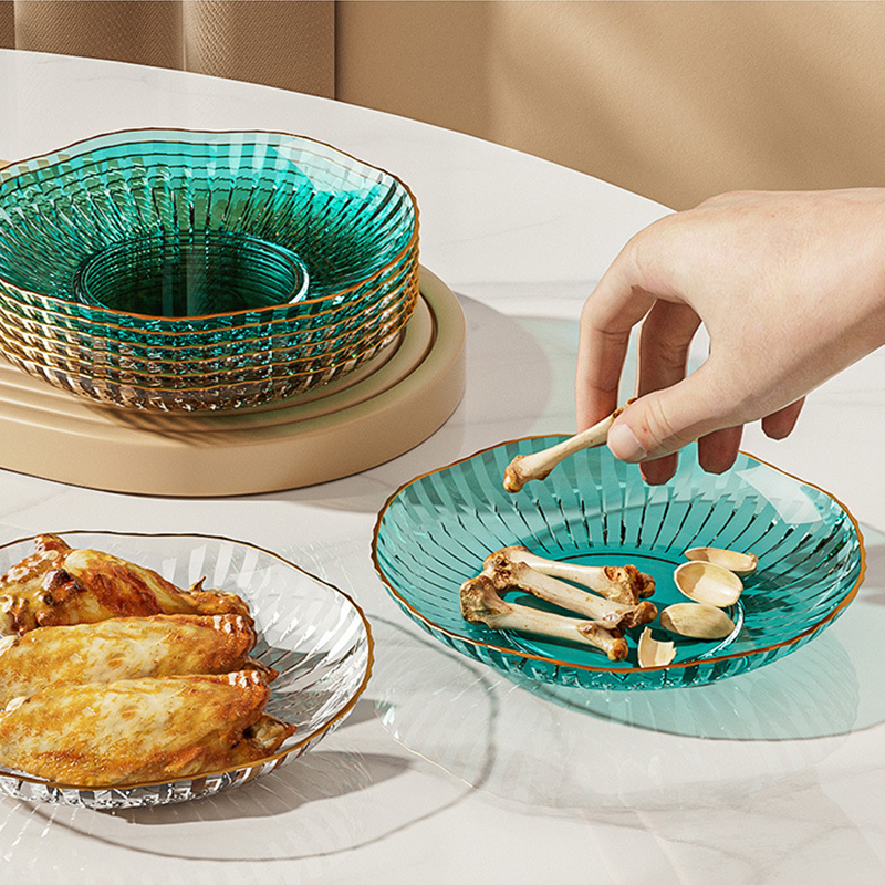 Household Transparent Bone Spitting Snack Dim Sum Small Dish Luxury ...