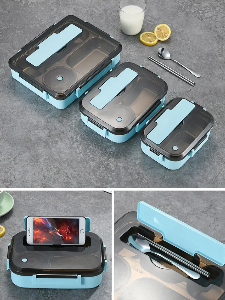 Stainless Steel Portable Outdoor School Office Lunch Box Kids Children ...